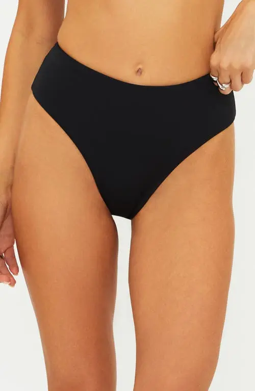 Beach Riot Rozli High Cut Bikini Bottoms - Black