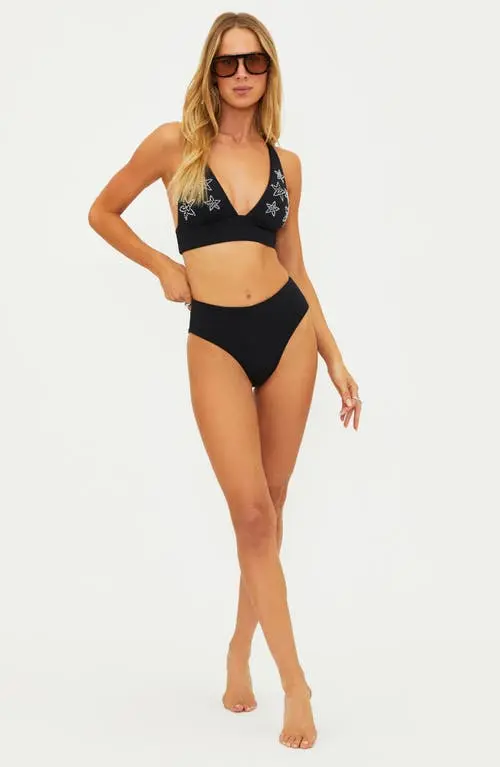 Beach Riot Rozli High Cut Bikini Bottoms - Black