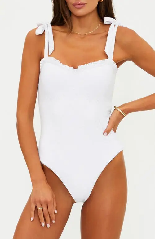 Beach Riot Priya One-piece Swimsuit - White