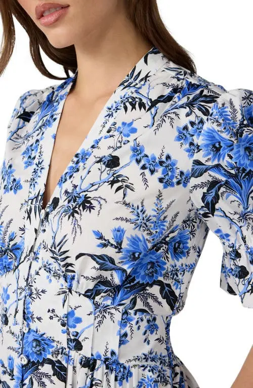 Diane Von Furstenberg Floral Button-up Midi Dress