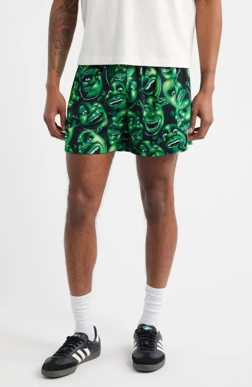 MARKET Printed Mesh Shorts
