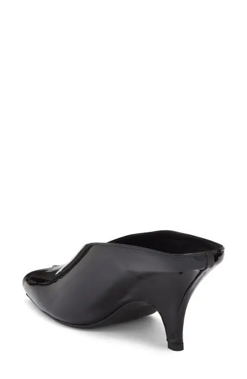 Jeffrey Campbell Parler Peep-toe Mule - Black Patent