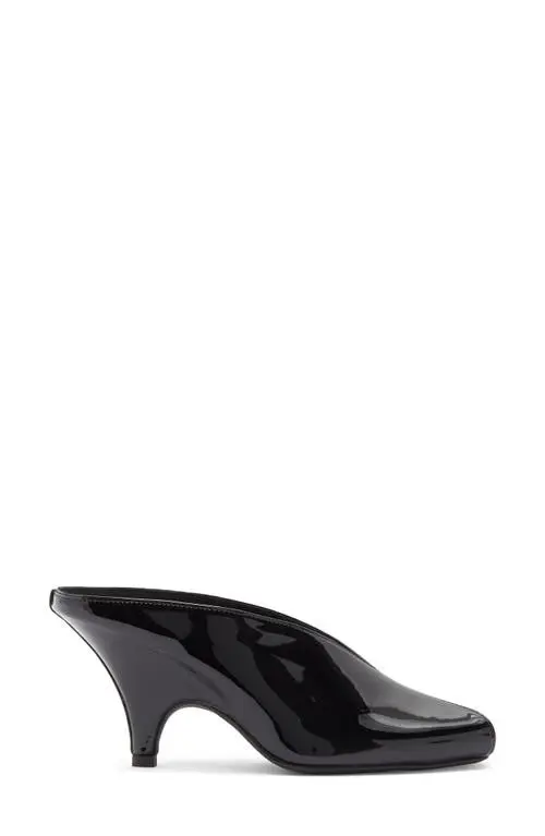 Jeffrey Campbell Parler Peep-toe Mule - Black Patent