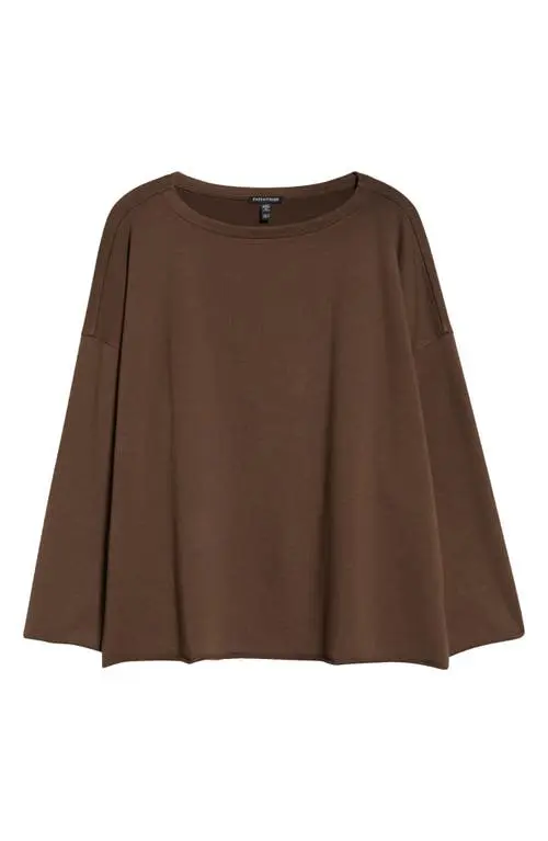 Eileen Fisher Bateau Neck Organic Cotton Sweatshirt