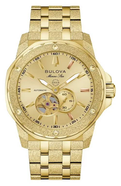 Bulova Marine Star Series A Marc Anthony Automatic Bracelet Watch - Goldone
