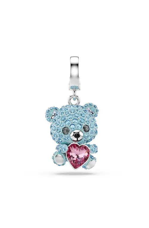 SWAROVSKI Idyllia Crystal Teddy Bear Charm - Blue