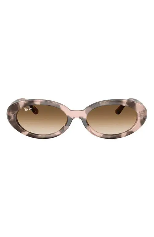 Ray-ban 54mm Gradient Oval Sunglasses - Opal Pink Havana/clear Brown
