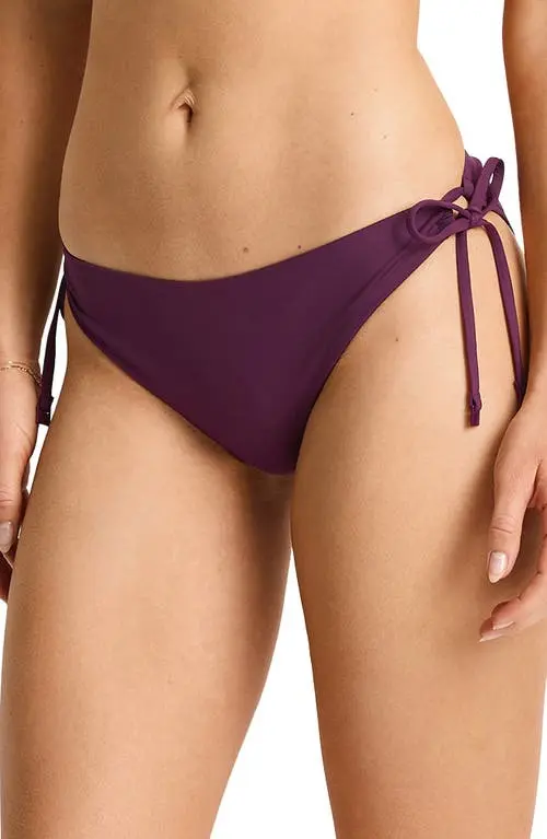 SEA LEVEL Essentials Edit Tie Side Bikini Bottoms - Claret