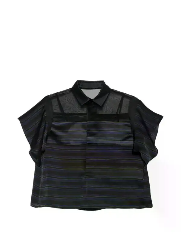 Sacai Mesh Striped Blouse