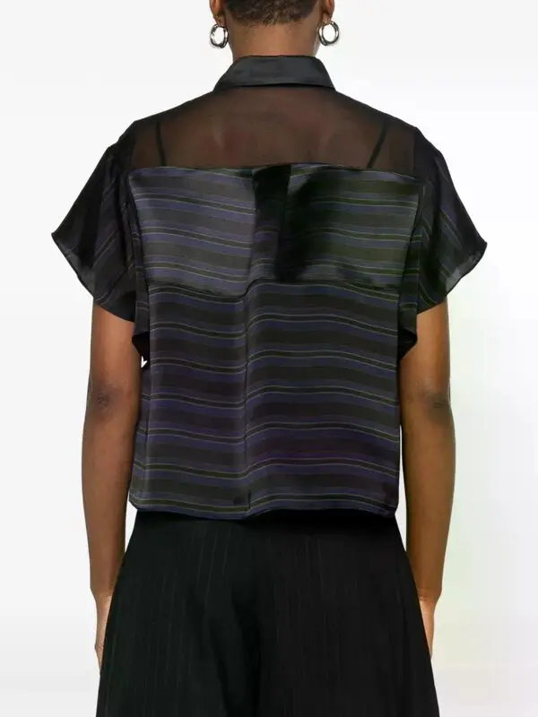 Sacai Mesh Striped Blouse