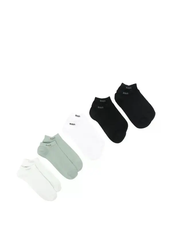 BOSS Logo Detail Socks - Green