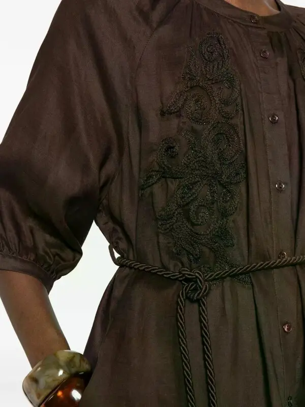 ERMANNO FIRENZE Embroidered Midi Dress