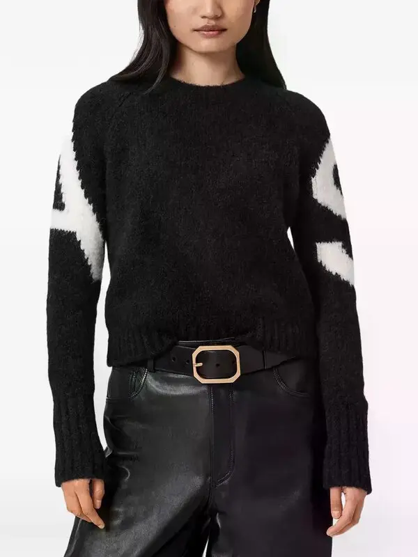 ALLSAINTS Long-sleeve Graphic Sweater - Black