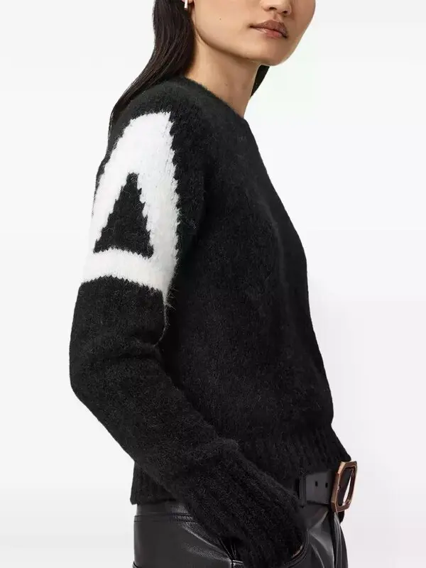 ALLSAINTS Long-sleeve Graphic Sweater - Black