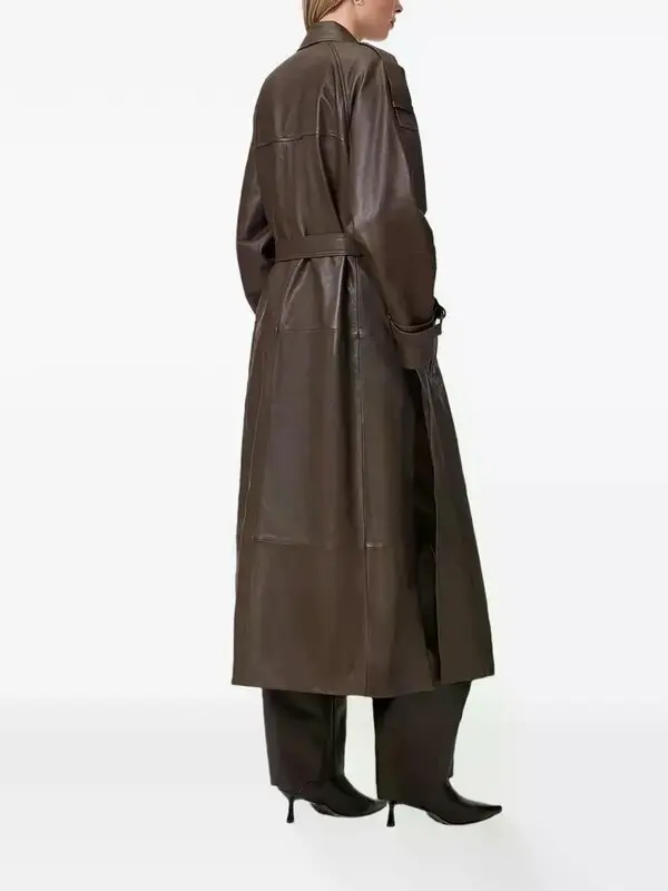 ALLSAINTS Reed Belted Leather Coat