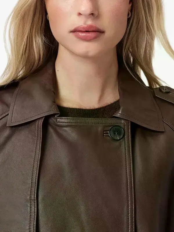 ALLSAINTS Reed Belted Leather Coat