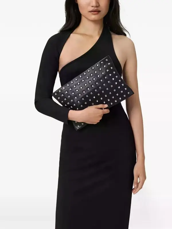 ALLSAINTS Bettina Studded Zip Clutch Bag