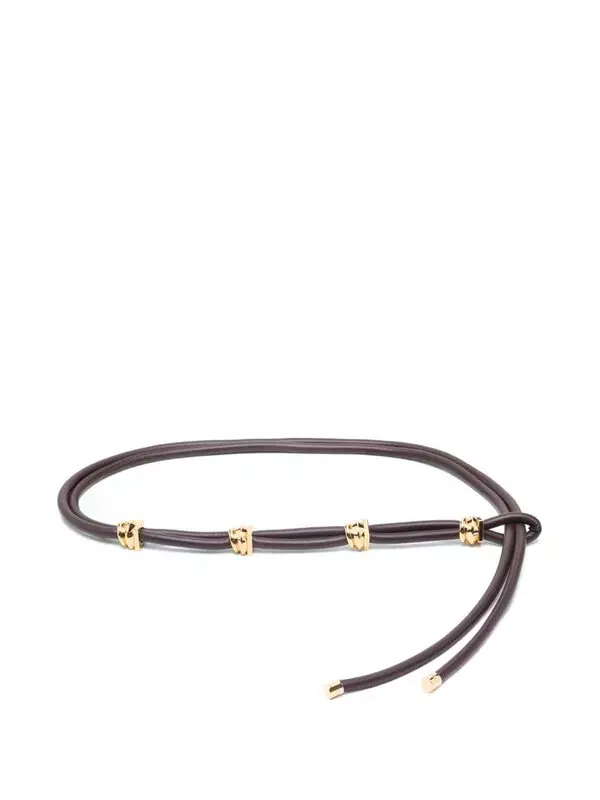 Elisabetta Franchi Detail Leather Belt - Brown
