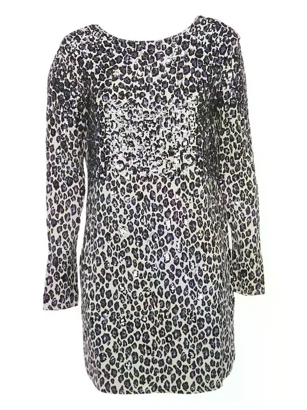Elisabetta Franchi Sequin Leopard-print Mini Dress