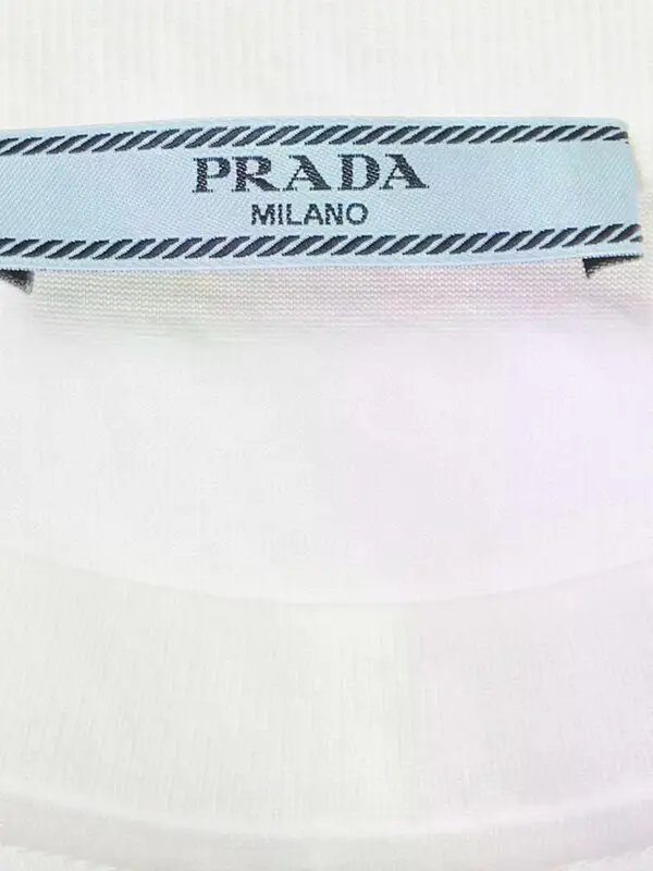 Prada Pleated Striped-sleeve Mini Dress