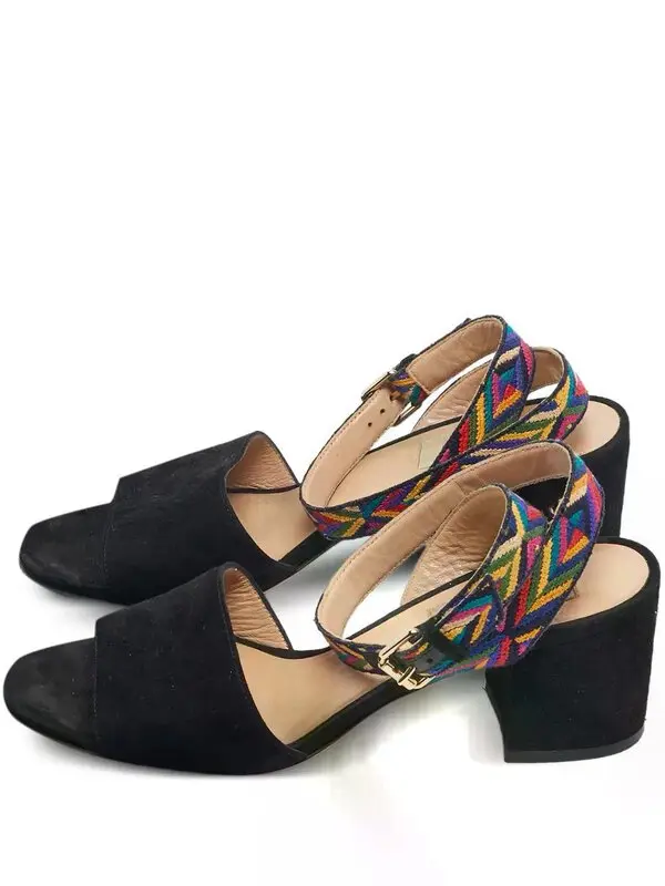 Valentino Garavani Suede Ankle-strap Block Heel Sandals