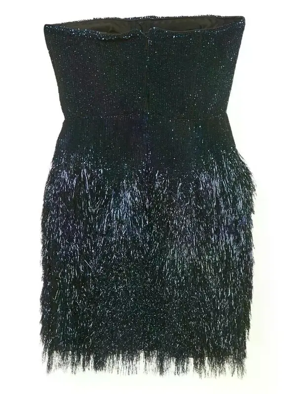 Roberto Cavalli Lurex Sequin Strapless Mini Dress