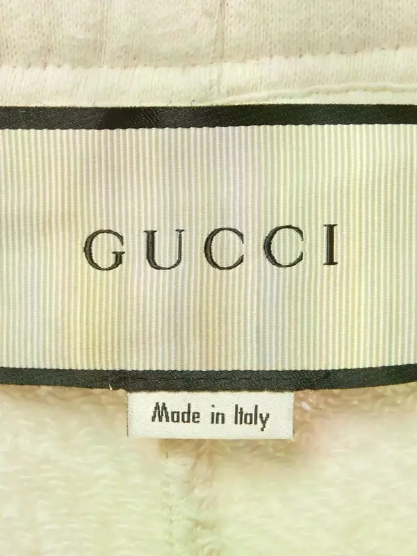 Gucci Logo Print Cotton Trousers