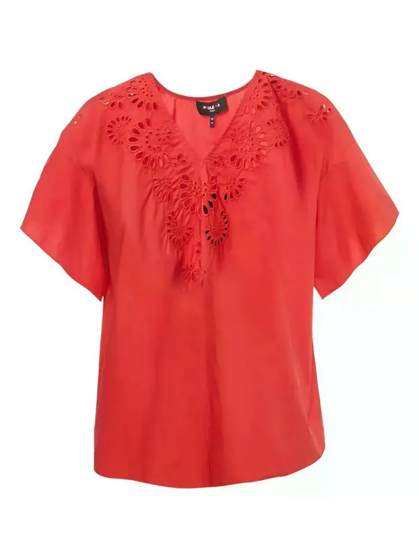 Paule Ka Cotton Embroidery Blouse