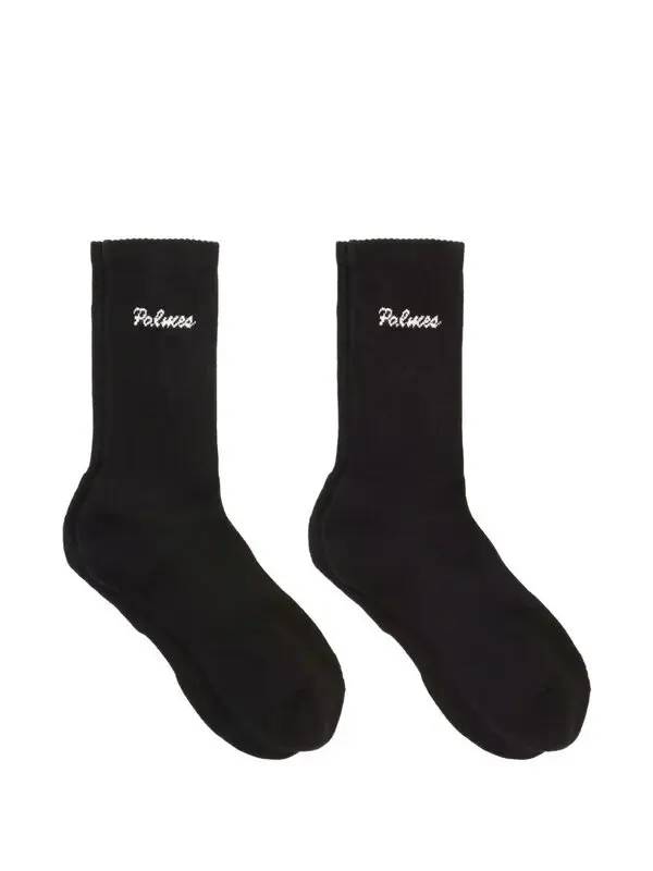 PALMES Logo Crew Socks - Black