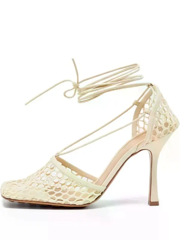 Bottega Veneta Lace Netting Pumps - Neutrals