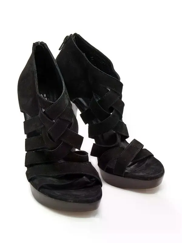 STUART WEITZMAN Suede Strappy High Heel Sandals
