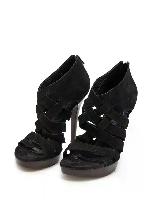 STUART WEITZMAN Suede Strappy High Heel Sandals