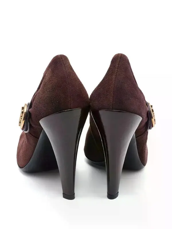 Gucci Suede Ankle Boots With Gold-tone Emblem