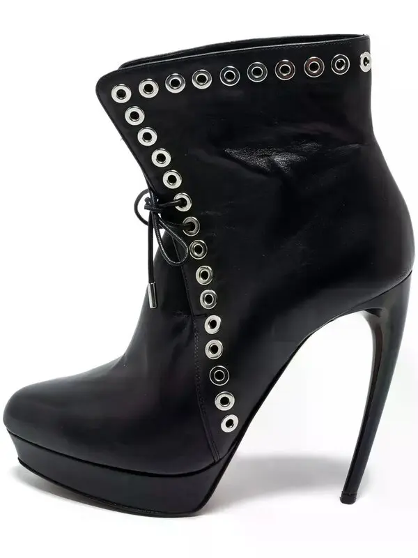 Alexander McQueen 120mm Eyelet-embellished Stiletto Boots