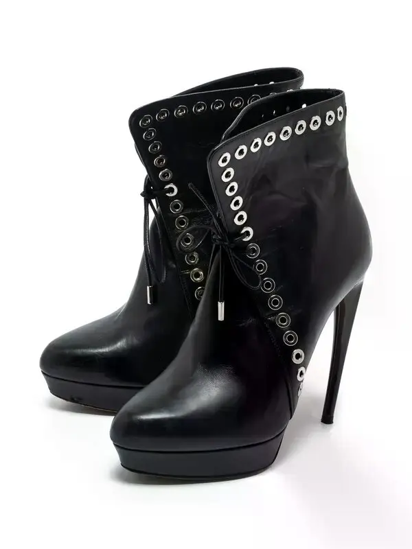 Alexander McQueen 120mm Eyelet-embellished Stiletto Boots