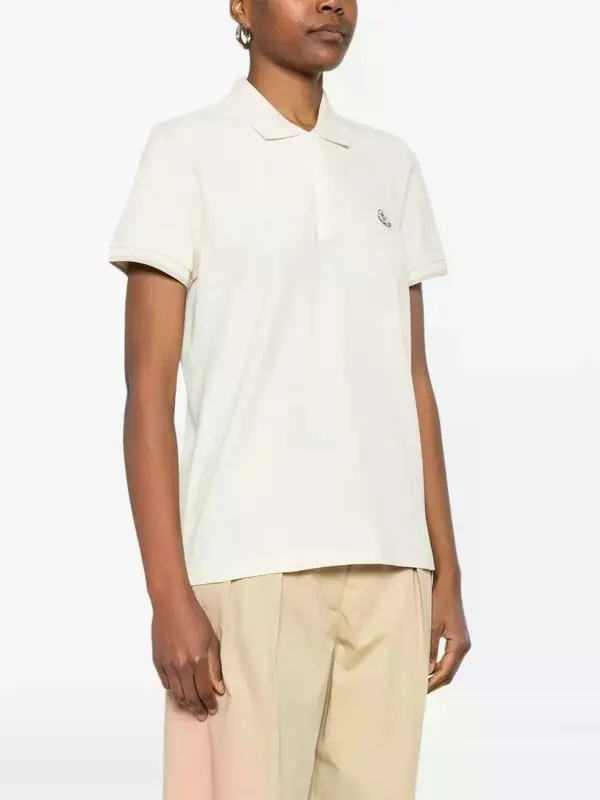 Moncler Logo-patch Short-sleeve Polo Shirt - Neutrals