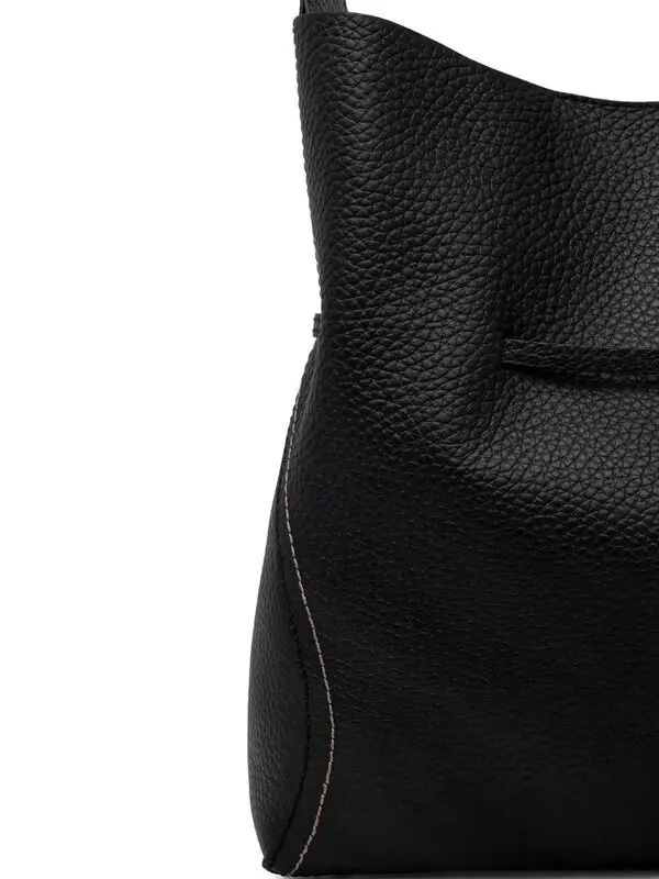 GIANNI CHIARINI Drawstring Leather Tote - Black