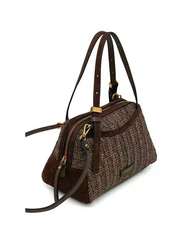 GIANNI CHIARINI Alifa Herringbone Textured Cross Body Bag