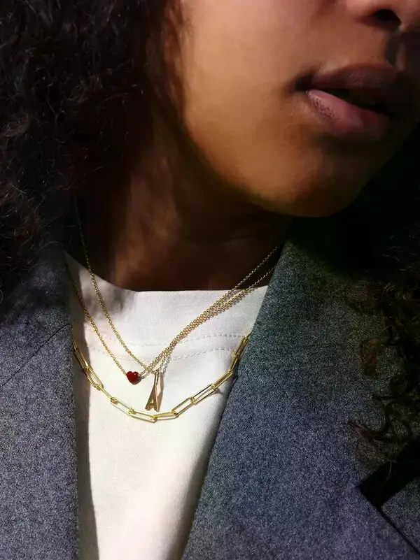 DESIGN LETTERS Little Big Love Heart Pendant Necklace