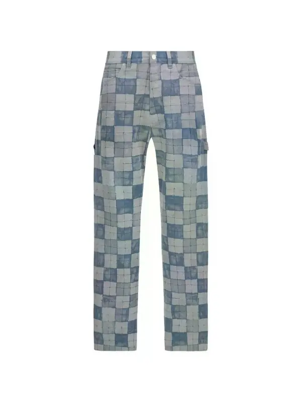 Amiri Check-pattern Carpenter Jeans