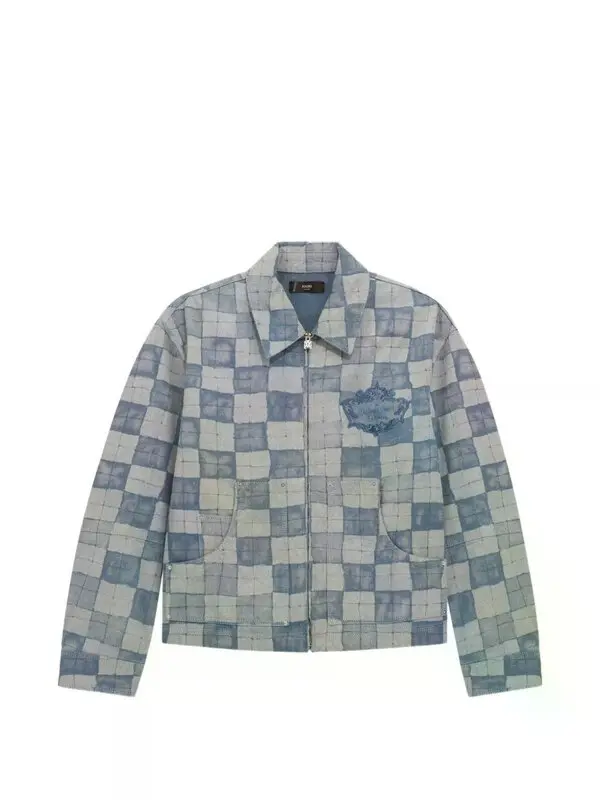 Amiri Check-pattern Denim Jacket