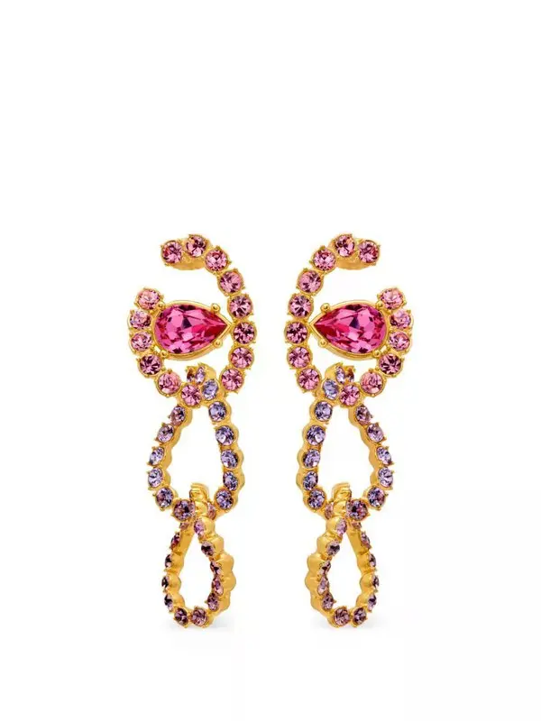 Oscar De La Renta Embellished Drop Earrings - Gold