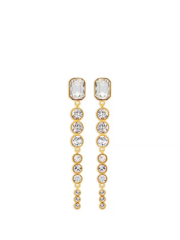 Oscar De La Renta Crystal Drop Earrings - Gold