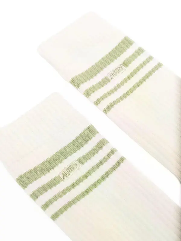 AUTRY Stripes-detail Socks - Neutrals