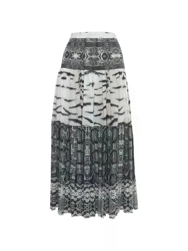 Roberto Cavalli Printed Silk Maxi Skirt