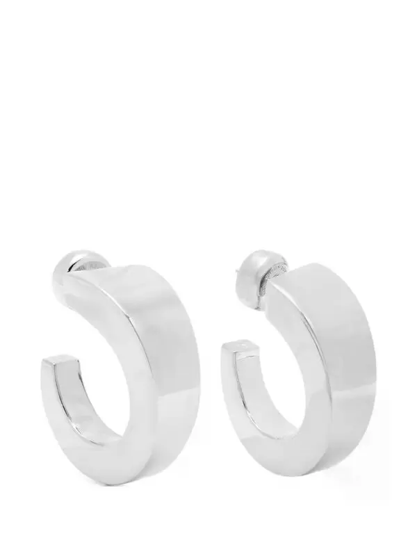 Amina Muaddi Block Stud Earrings - Silver