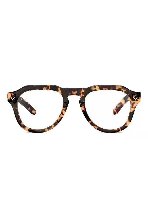 Valentino Garavani Pilot Frame Glasses - Brown