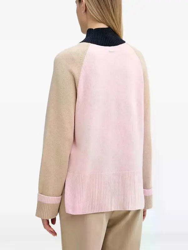 Barbour Colour Block Roll-neck Sweater