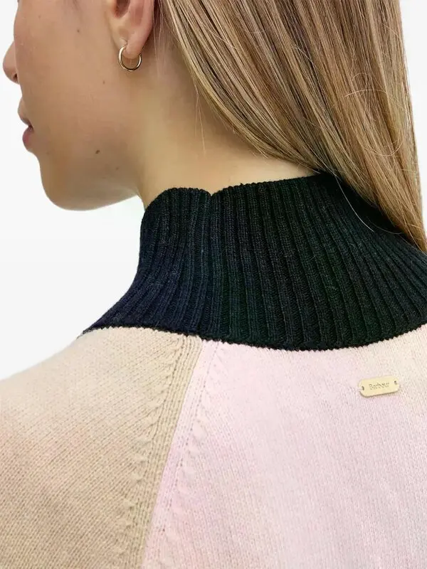 Barbour Colour Block Roll-neck Sweater