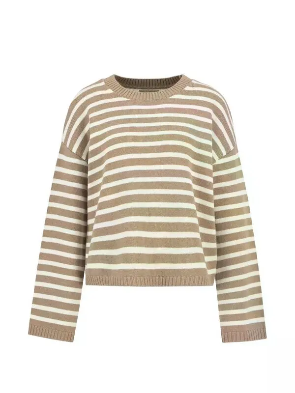 Barbour Striped Crew Neck Sweater - Brown